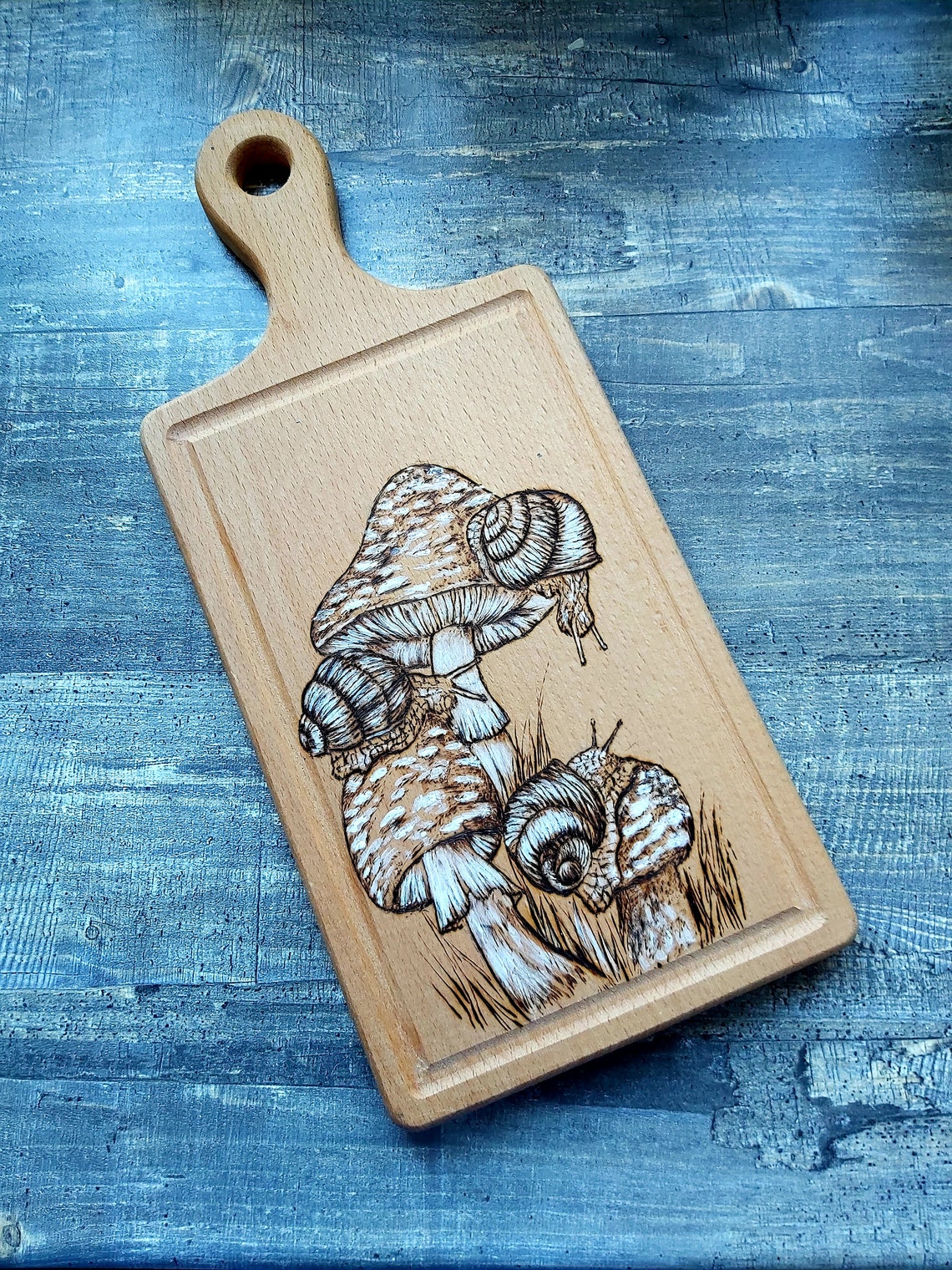 Chopping Board pyrography woodburning kitchen decor for | Etsy