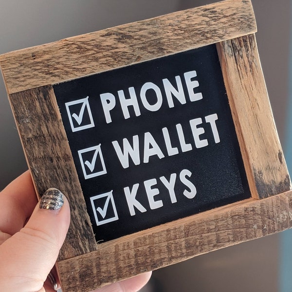 Keys Phone Wallet Sign - Etsy