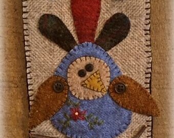 Wool Applique Paper Pattern "pumpkins AND Pickets" Rustic Country ...