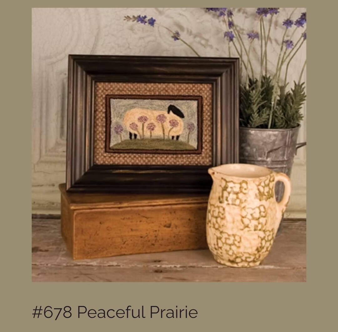 Threads That Bind 678 PEACEFUL PRAIRIE Punch Needle Pattern Sheep ...