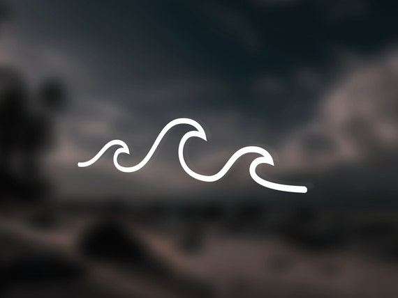 Ocean Wave Vinyl Decal Beach Decal Window Decal Car | Etsy