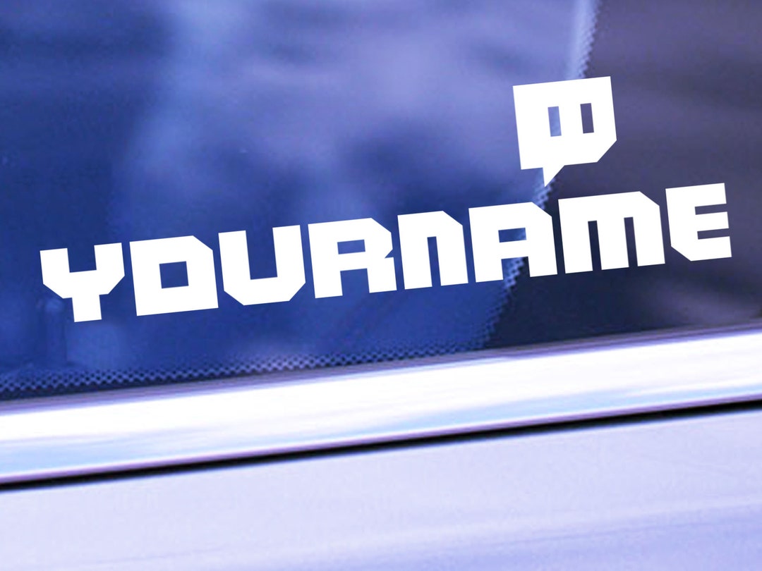 Custom Streamer Name Vinyl Decal - Personalized Gamer Username Sticker ...