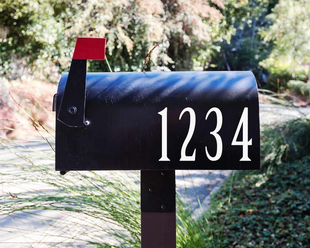 Custom Address Number Vinyl Decal - Mailbox Vinyl Decal Sticker ...