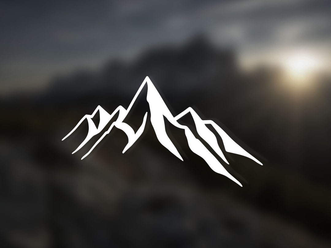 Mountain Vinyl Decal - Mountain Decal - Car Decal - Tumbler Decal ...