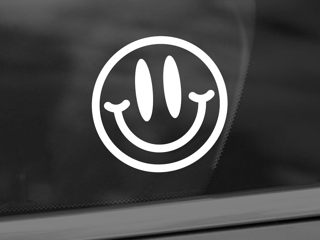 Smiley Face Decal - Happy Face Decal - Happy Decal - Good Mood Sticker ...