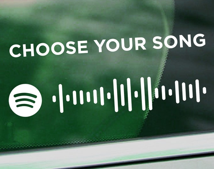 Custom Spotify Song Code Vinyl Decal - Choose Your Own Custom Song ...