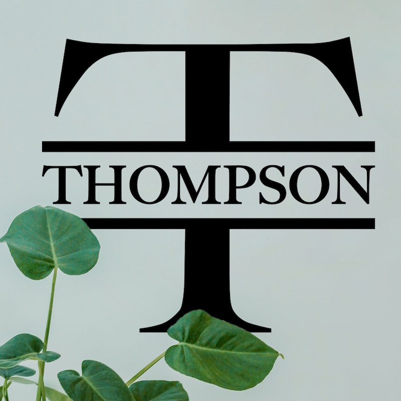 Last Name Decal - Etsy