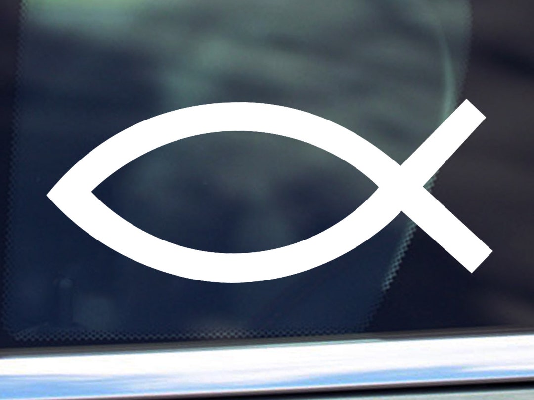 Jesus Fish Religious Christian Decal - Religious Decal - Christian ...