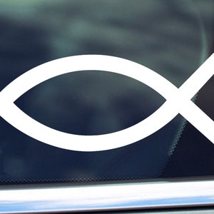 Jesus Fish Religious Christian Decal - Religious Decal - Christian ...