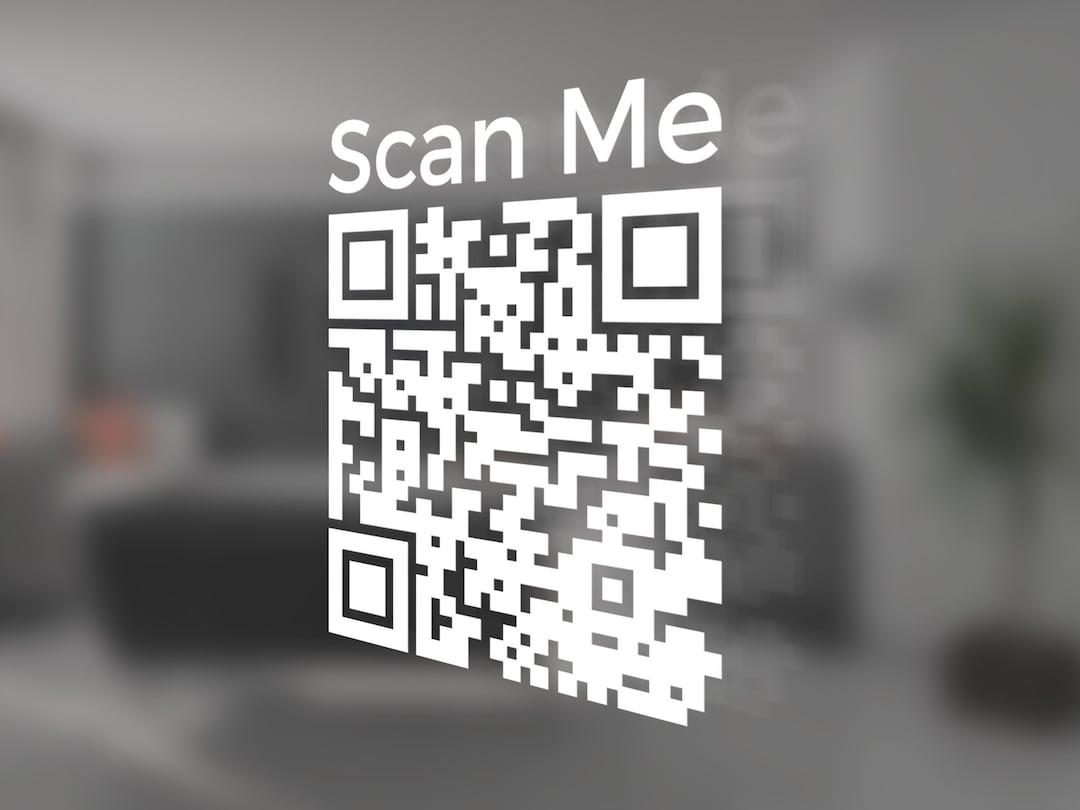 Custom QR Code Vinyl Decal - Storefront / Business / Car / Laptop ...