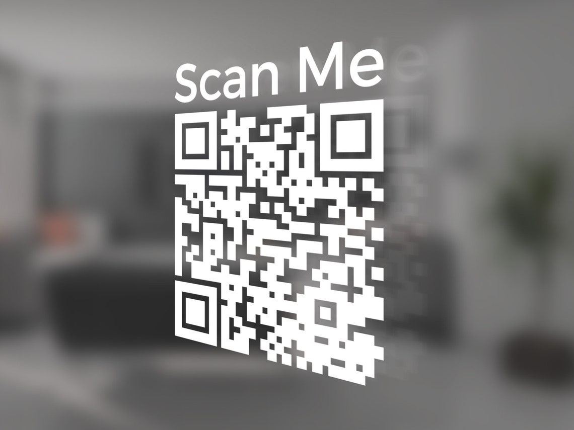 Custom QR Code Vinyl Decal Storefront / Business / Car / - Etsy