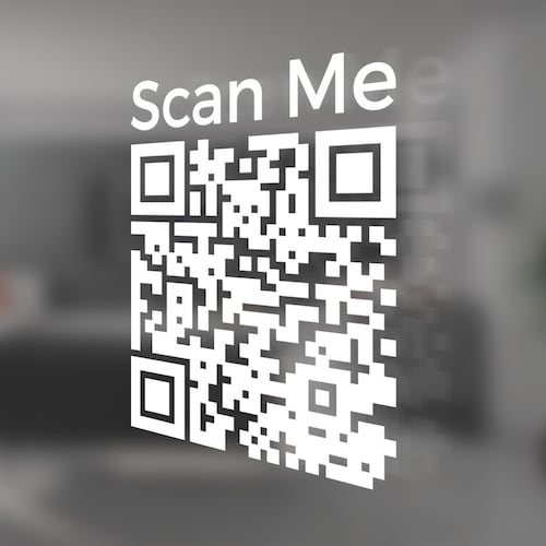 Custom QR Code Vinyl Decal Storefront / Business / Car / - Etsy