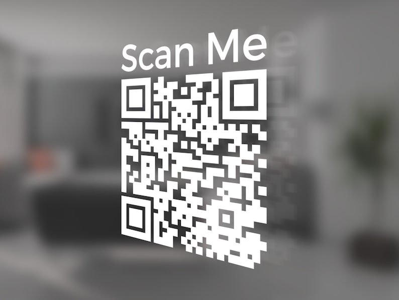 Custom QR Code Vinyl Decal - Storefront / Business / Car / Laptop ...
