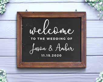 Wedding Welcome Sign Vinyl Decal for Glass Frame, Mirror, or Wood ...