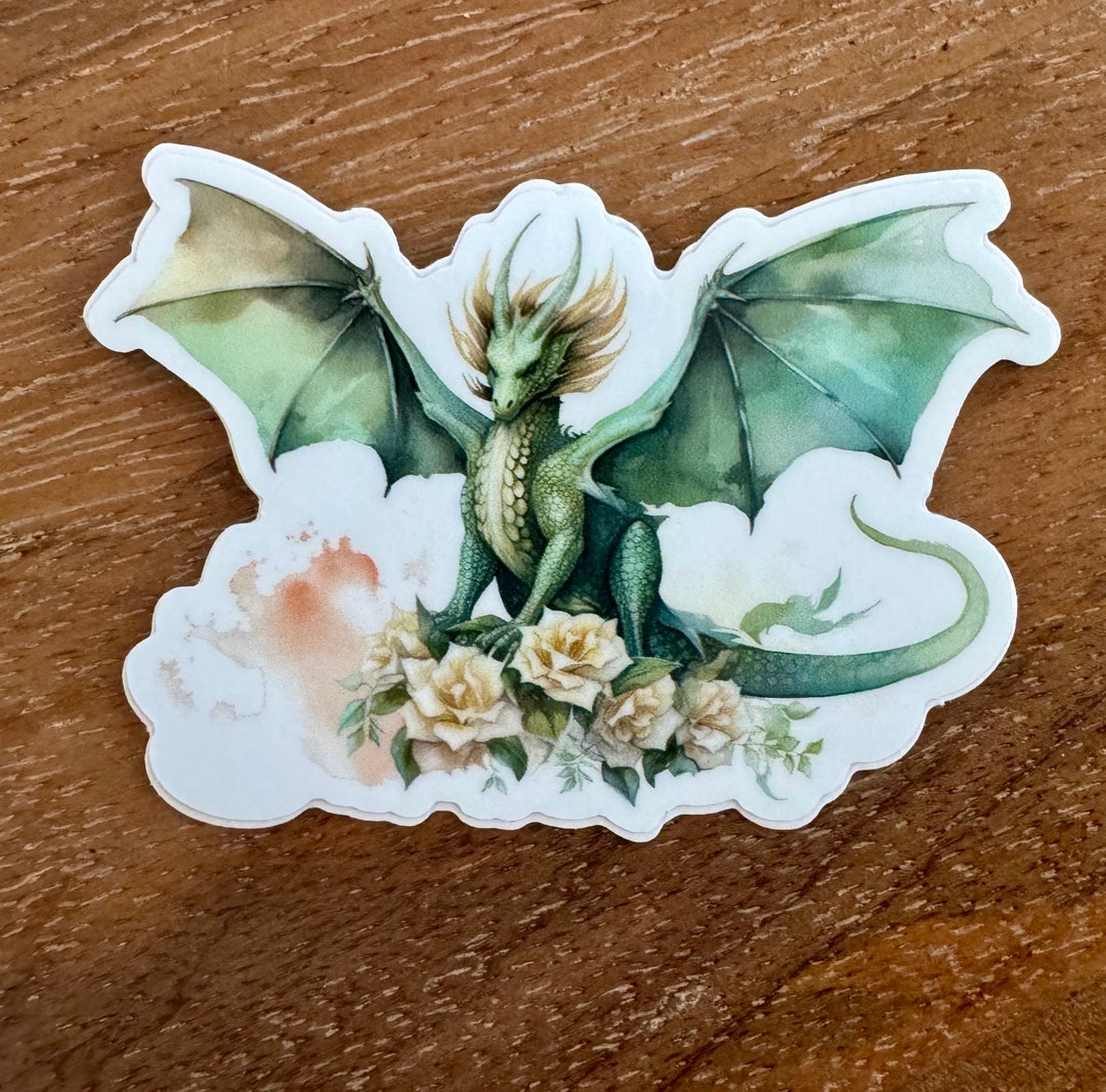 Green Dragon Sticker - Etsy