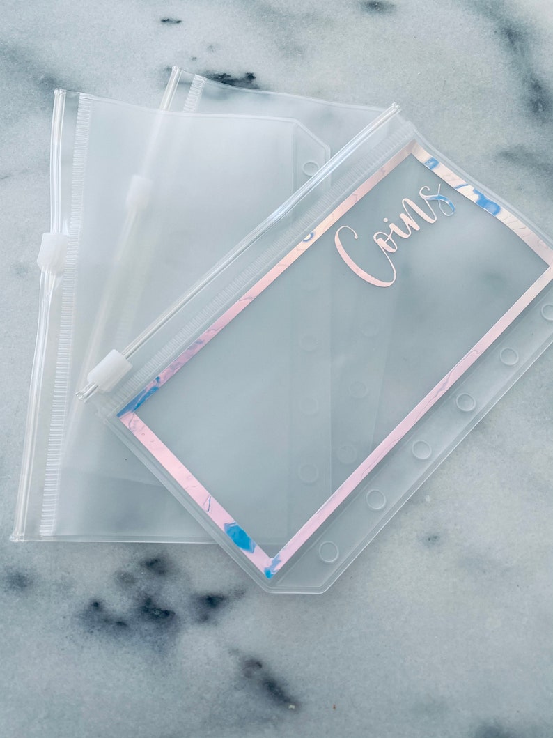 A7 Cash Zipper Envelopes Custom Budget Envelopes With Labels - Etsy