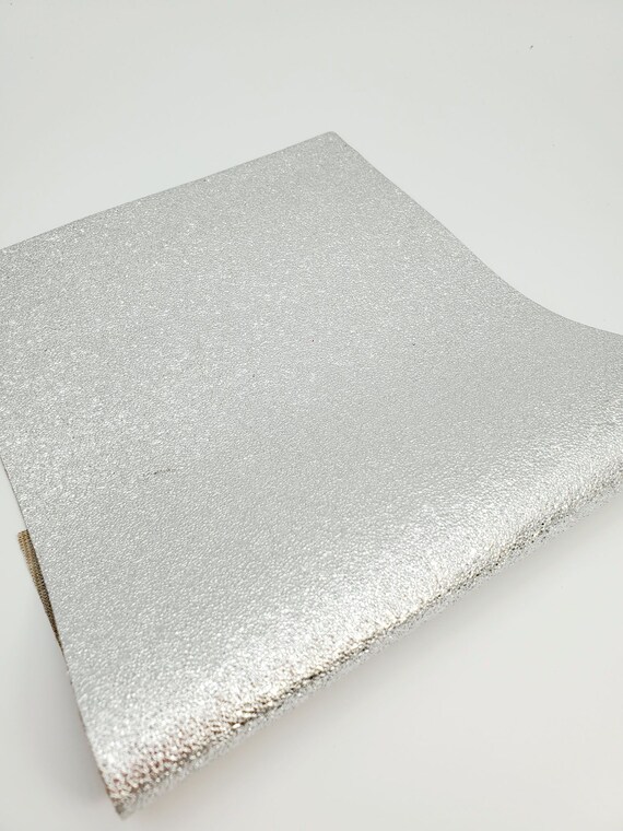 SILVER THIN Metallic Textured Sheet Hair Bows Handmade | Etsy