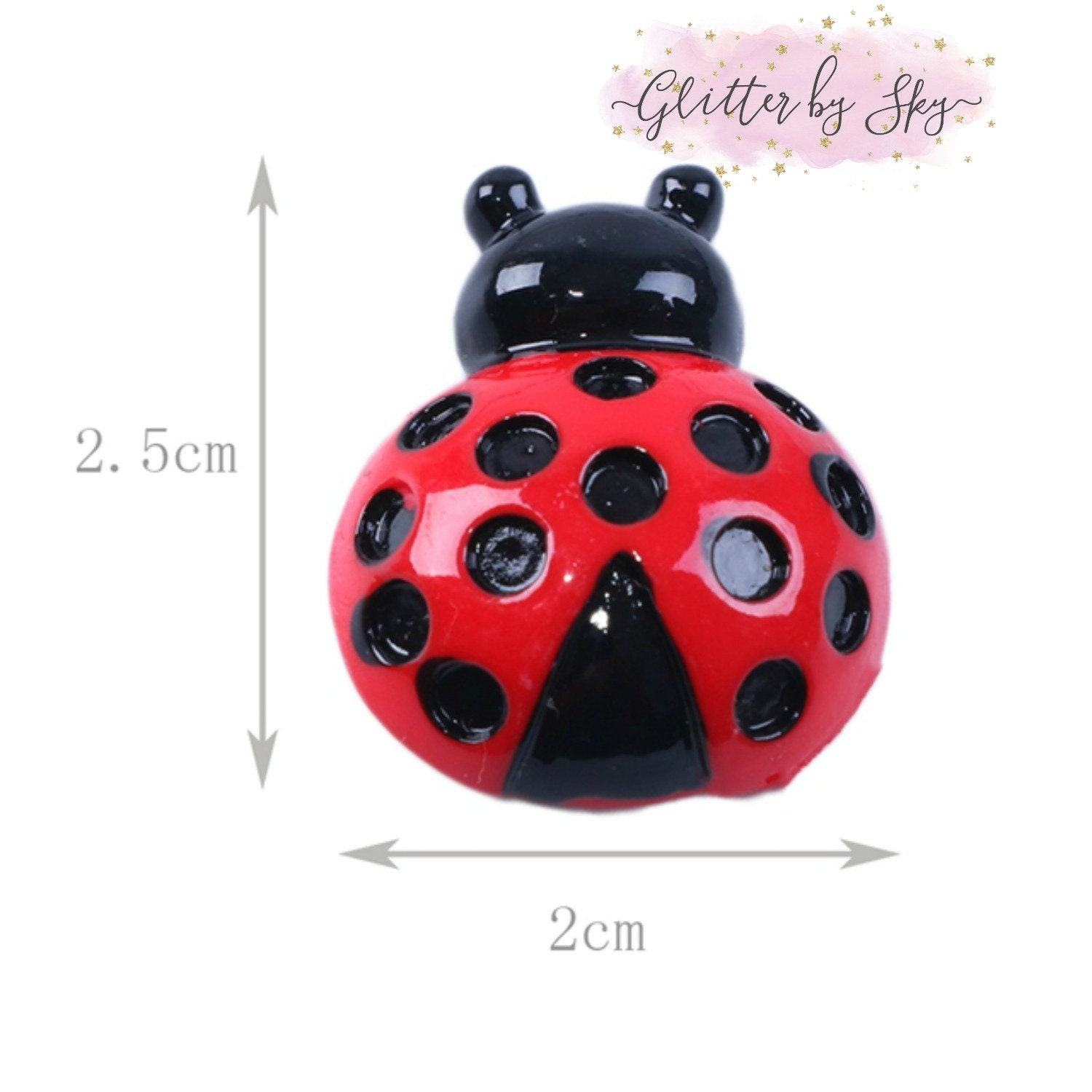 LADYBUG Flat Back 3D Resin Ladybug Embellishment BIY Hair - Etsy