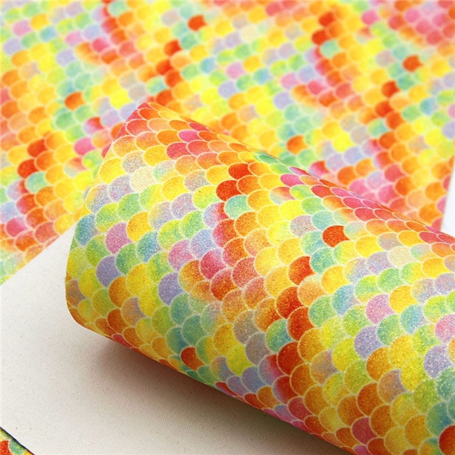 MERMAID SCALE Fine Glitter Canvas Sheet Glitter Scale Canvas - Etsy