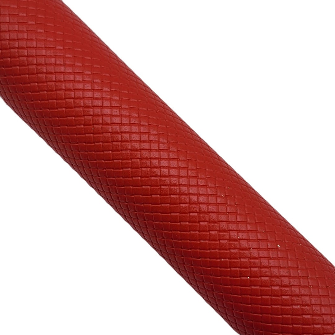 SCARLET RED Quilted Fabric Leather Sheet, Red Fabric Sheet, Synthetic ...