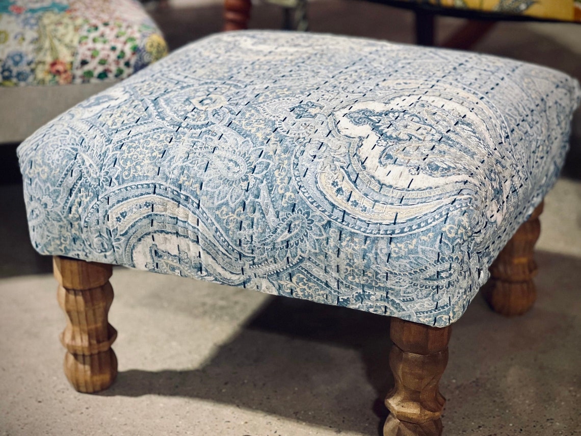 Quilted Foot Stool - Etsy