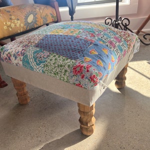 Quilted Foot Stool - Etsy