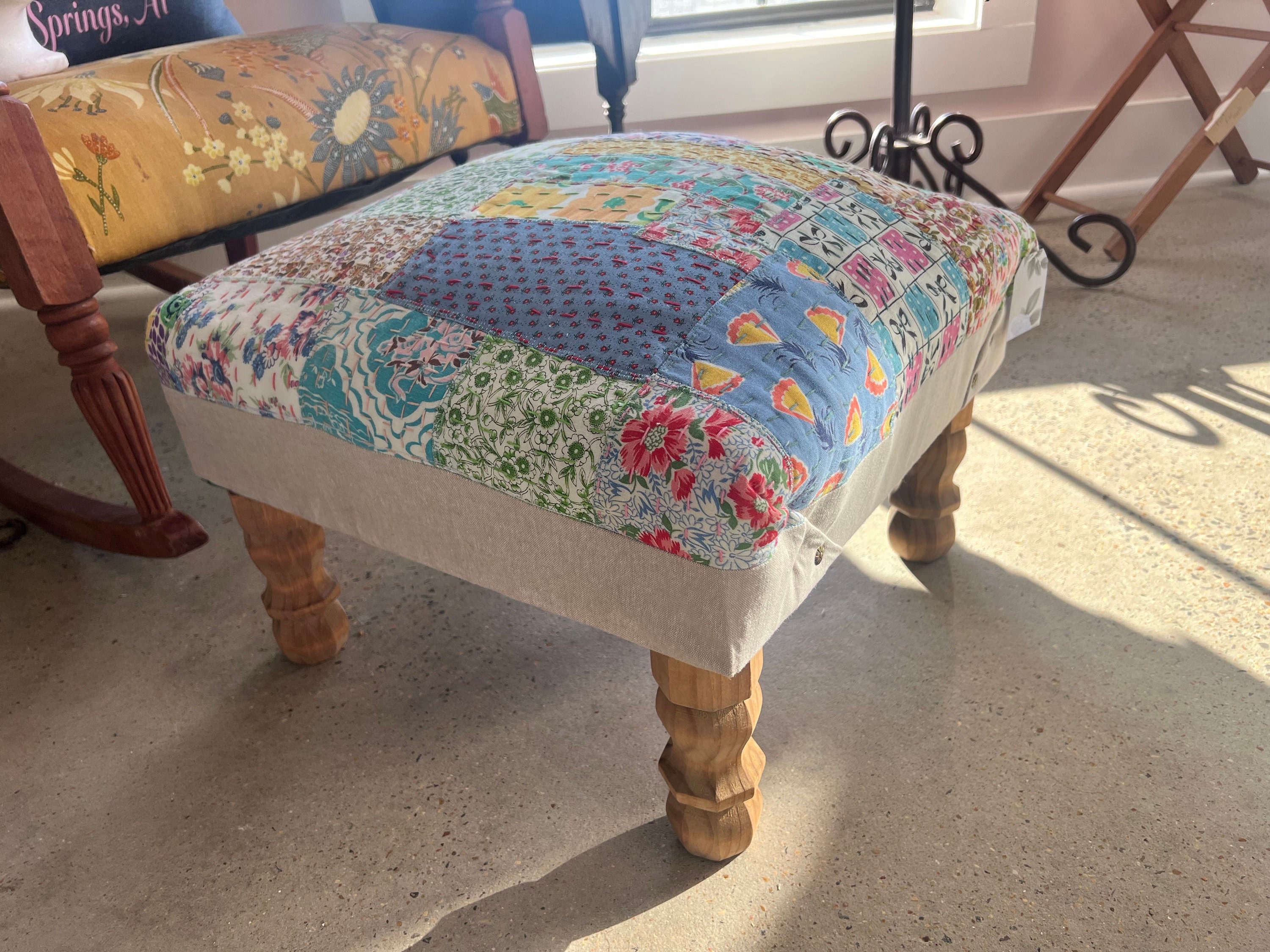 Quilted Foot Stool - Etsy