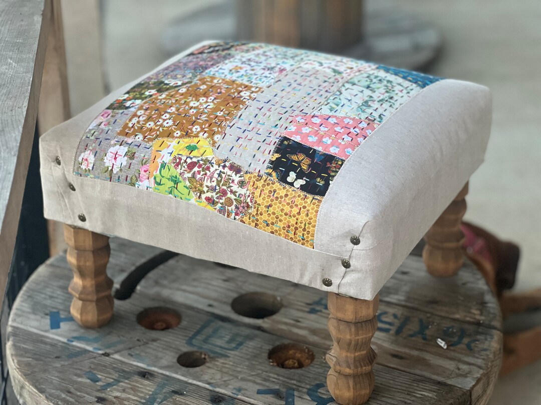 Quilted Foot Stool - Etsy