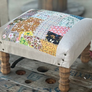 Quilted Foot Stool - Etsy