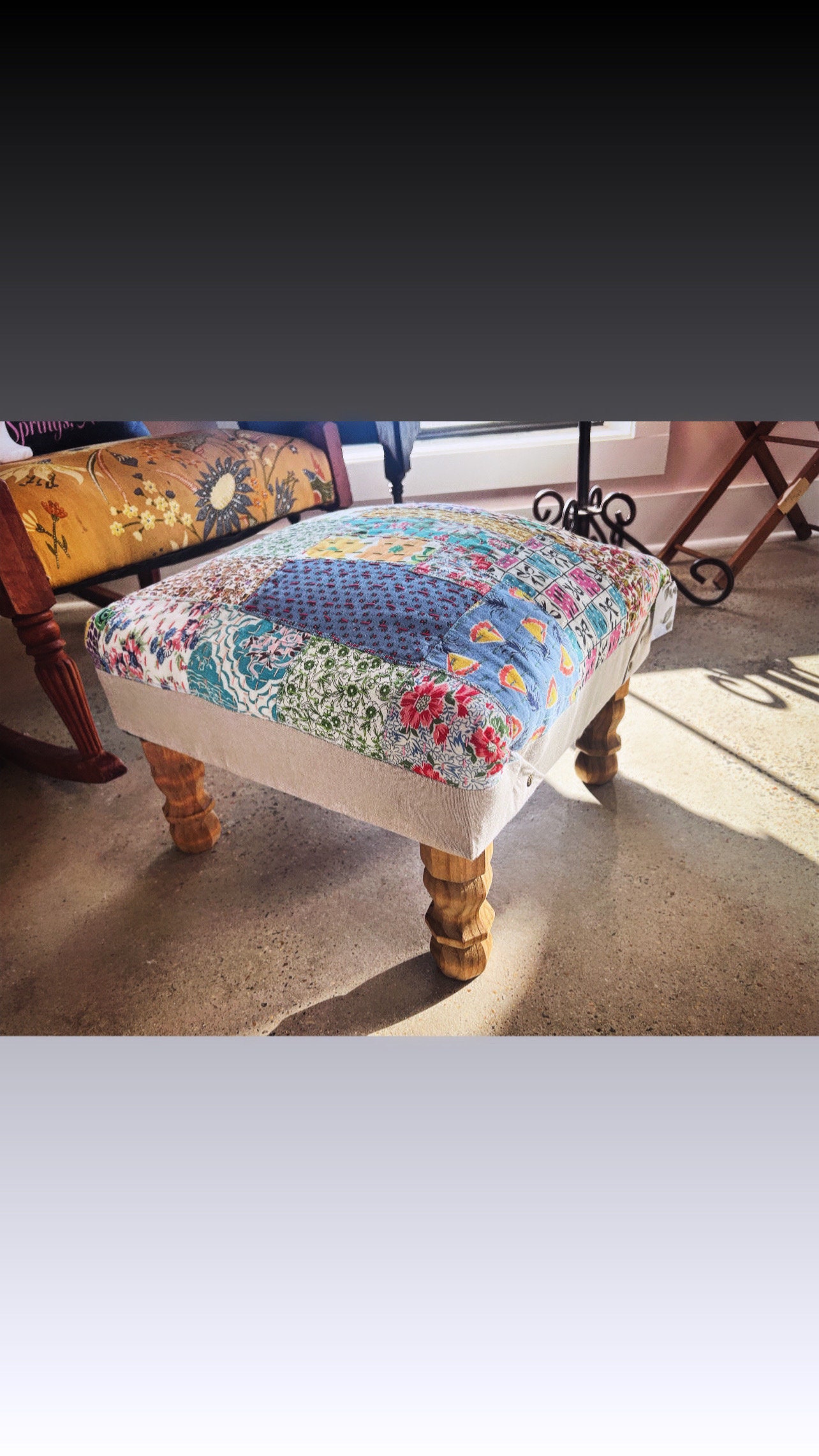 Quilted Foot Stool - Etsy