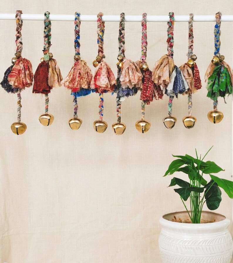 Vintage Bell, Christmas Bell, Bells,recycled Sari Bells, Door Bell ...