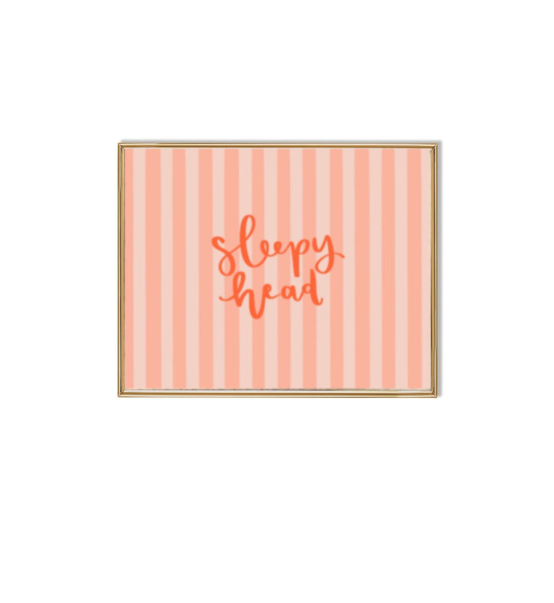 Sleepyhead Wall Print | Nursery Print | Wall Art Print | Typography ...