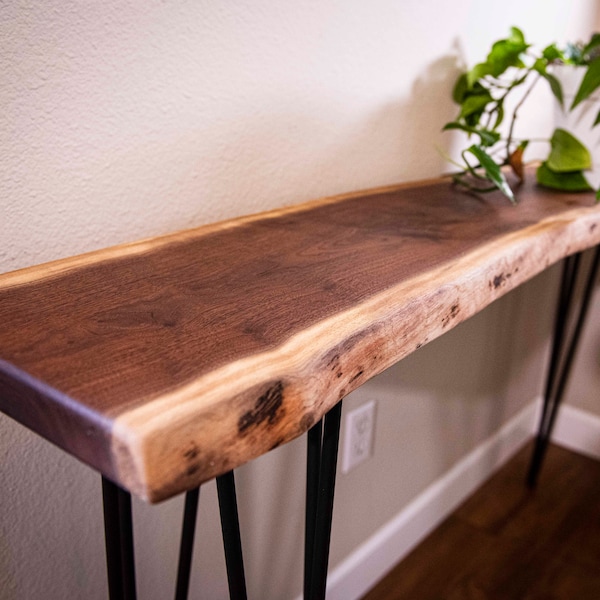 Walnut Entry Table - Etsy