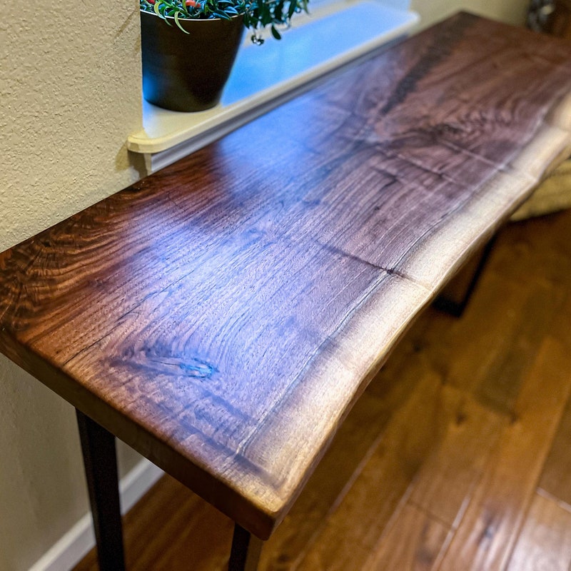 Live Edge Sofa Table - Etsy
