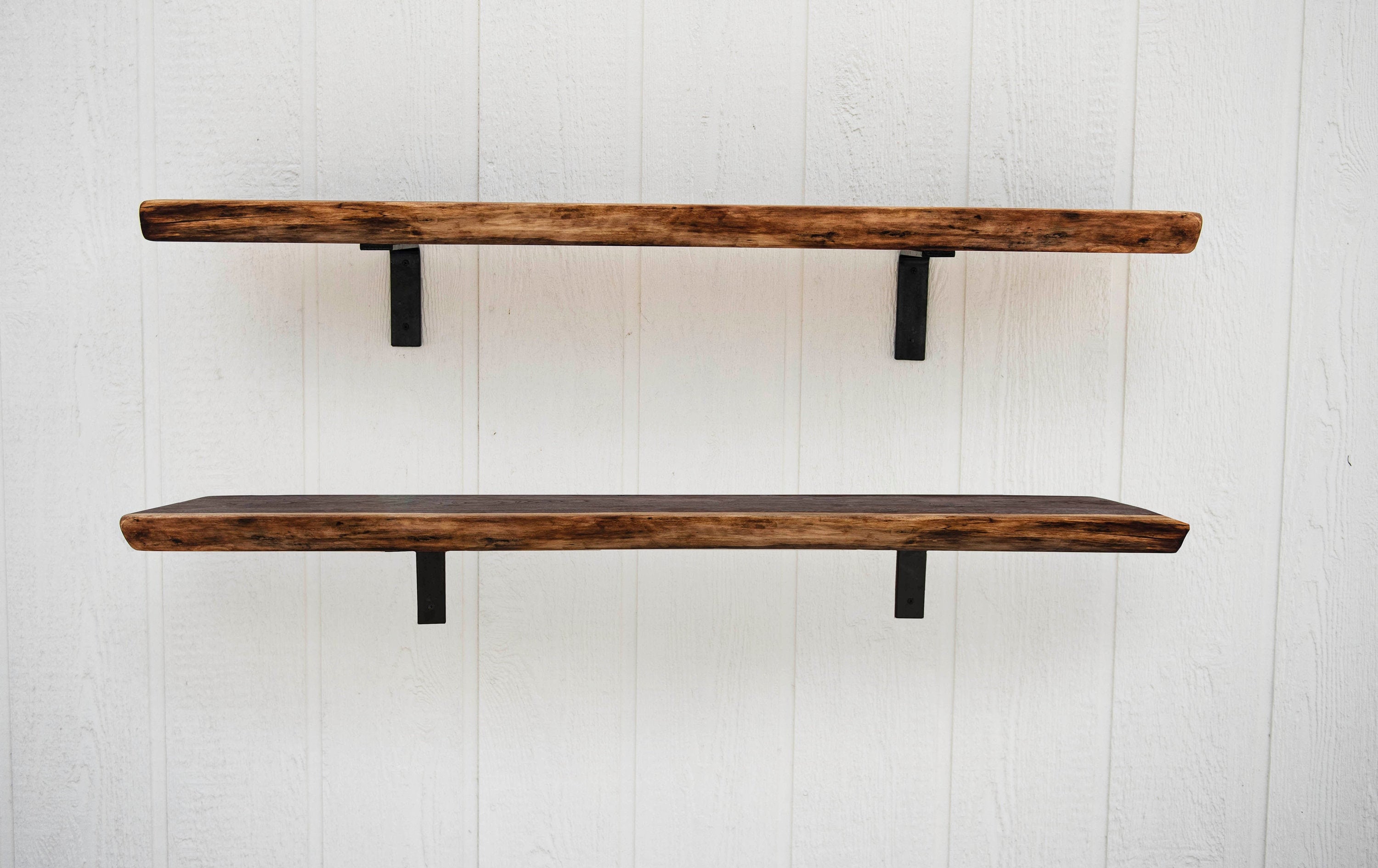 Black Walnut Live Edge Custom Handmade Floating Shelf Shelves - Etsy