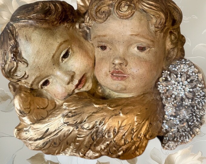 Vintage Hand Painted Cherub Wall Hanging 10" X 11" X 4" - Etsy