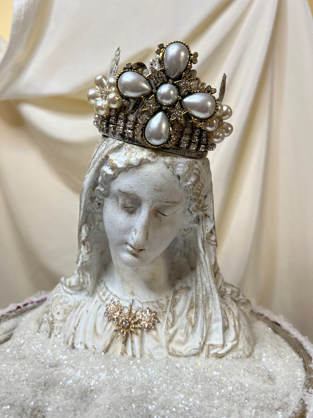 Distress Painted, Madonna, Virgin Mary, Bust - Etsy