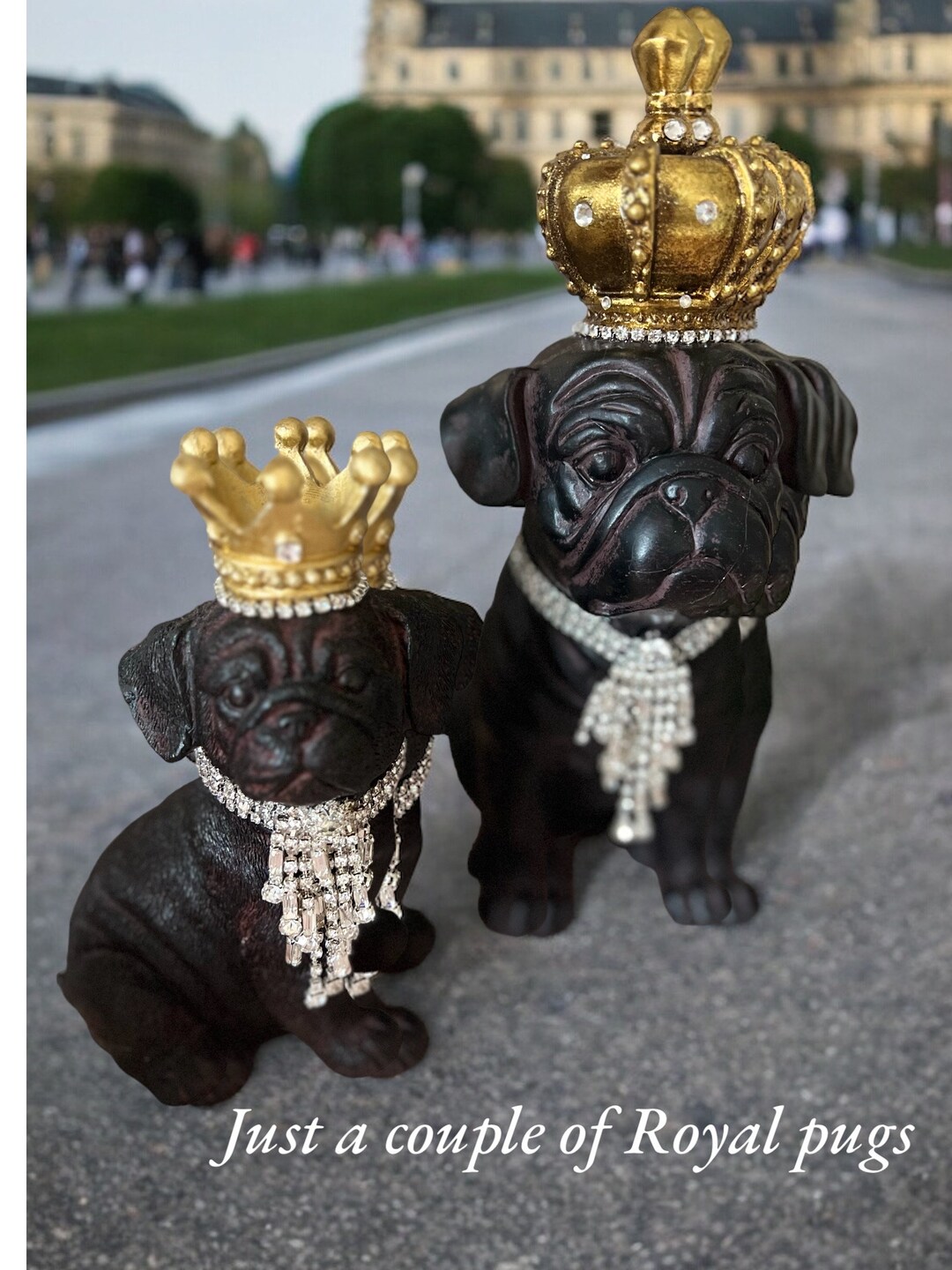 Crowned Pug Duo - Etsy