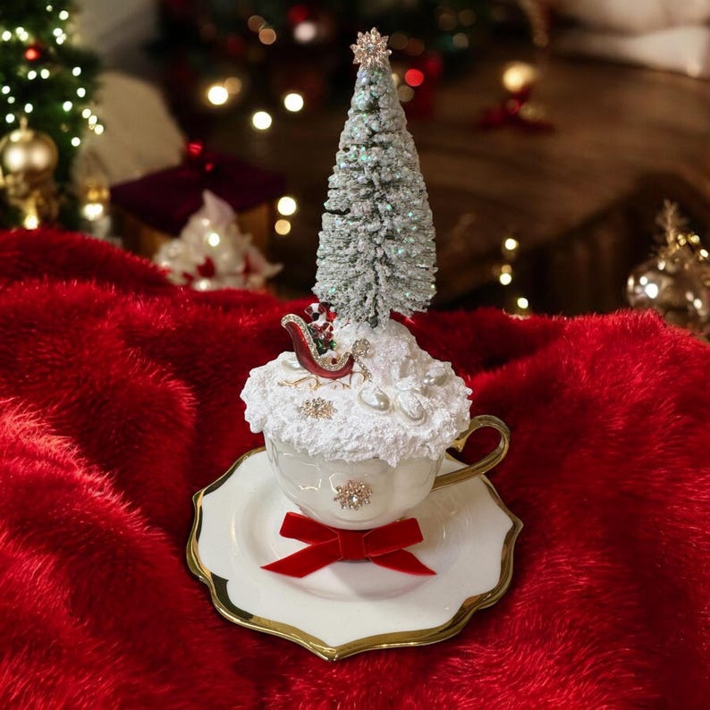 Vintage Tea Cup Christmas Decor - Etsy