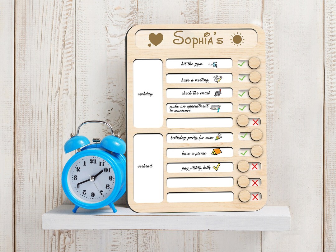 Personalized Daily Routine Chart Chore Chart Daily - Etsy