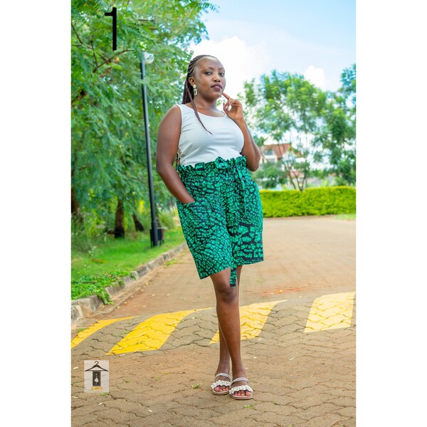 African Print Shorts - Etsy