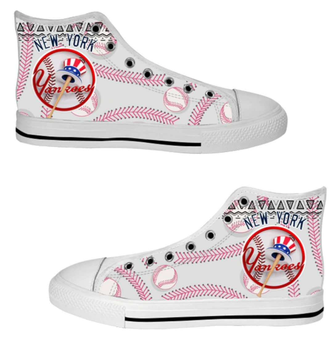 New York Yankees MLB Baseball 6 Custom Canvas High Top Shoes - Etsy