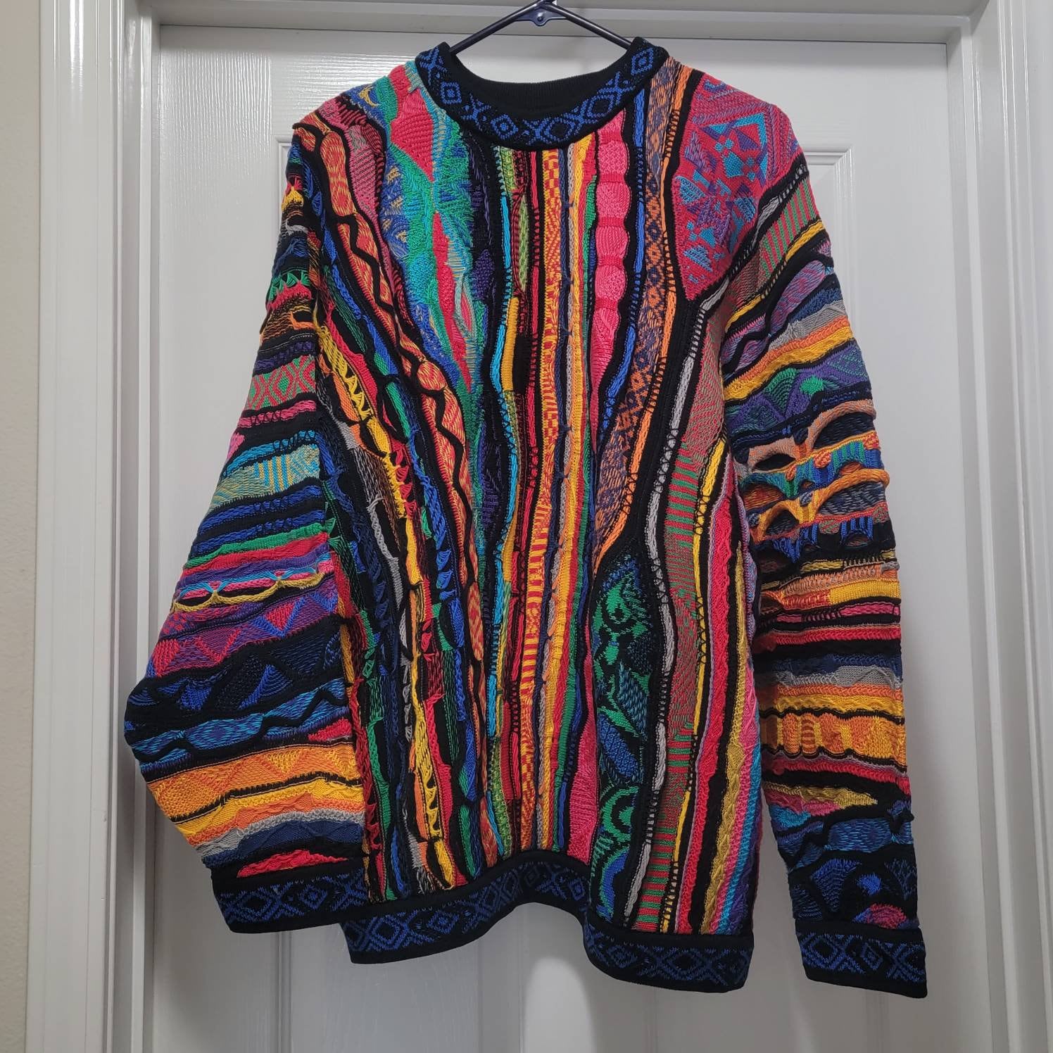 (4) VTG Roundtree Yorke Coogi Style Cosby Sweaters Medium Texture 3D ...