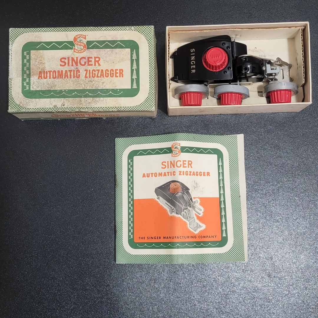 Vintage Singer Automatic Zigzagger Complete With 4 Cams Box and Manual 160985 - Etsy