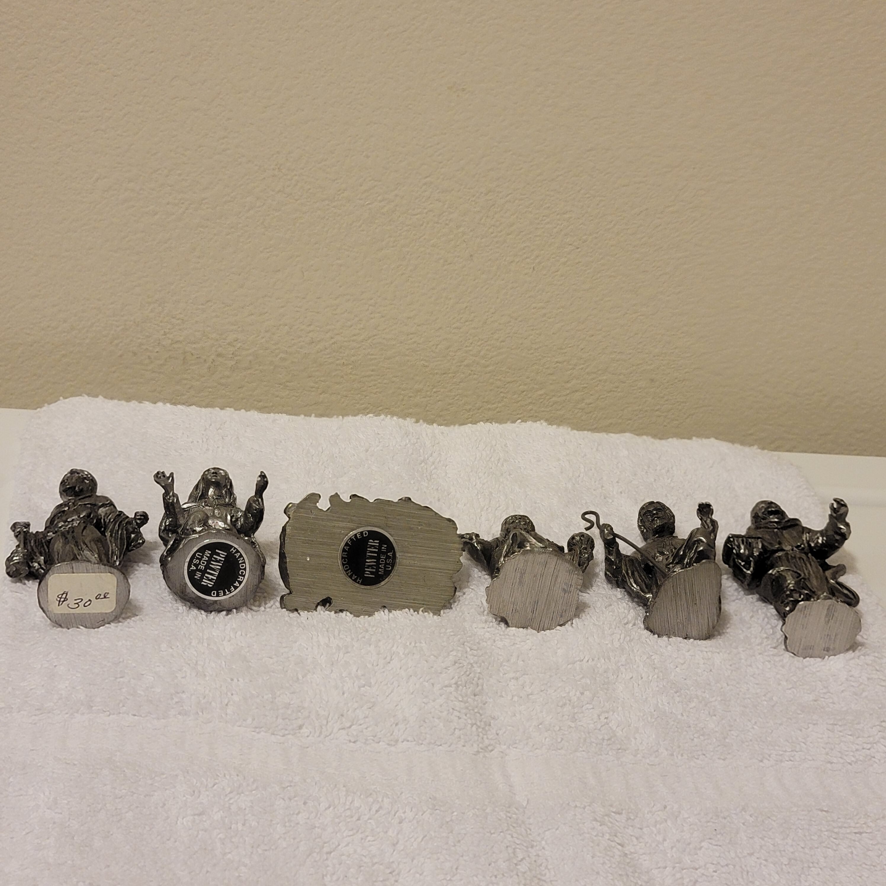 VTG Michael Ricker Pewter 6 Piece Nativity Scene Christmas Jesus ...