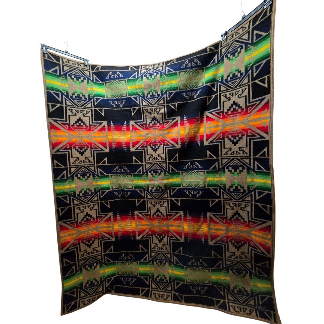 Pendleton Beaver State Wool Blanket Robe Native American Reversible ...