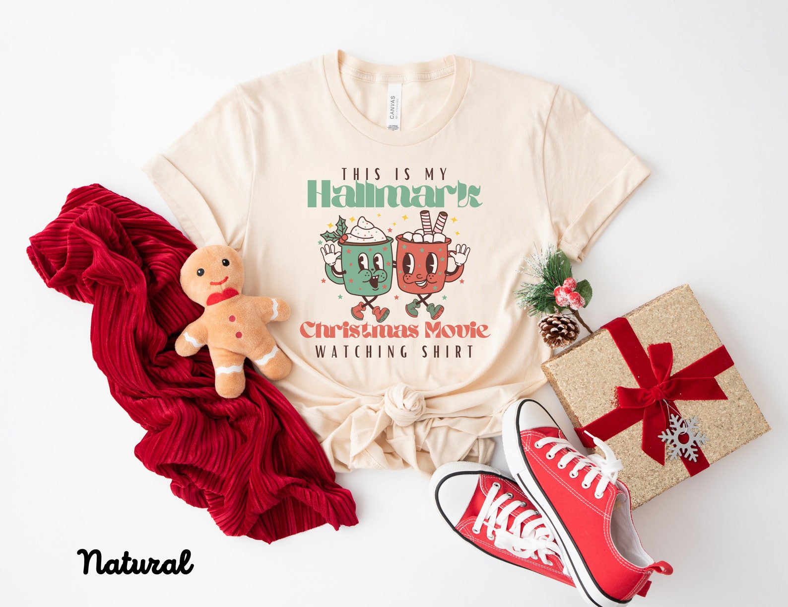 Hallmark Christmas Movie Watching Shirt Funny Christmas Gift for Mom ...