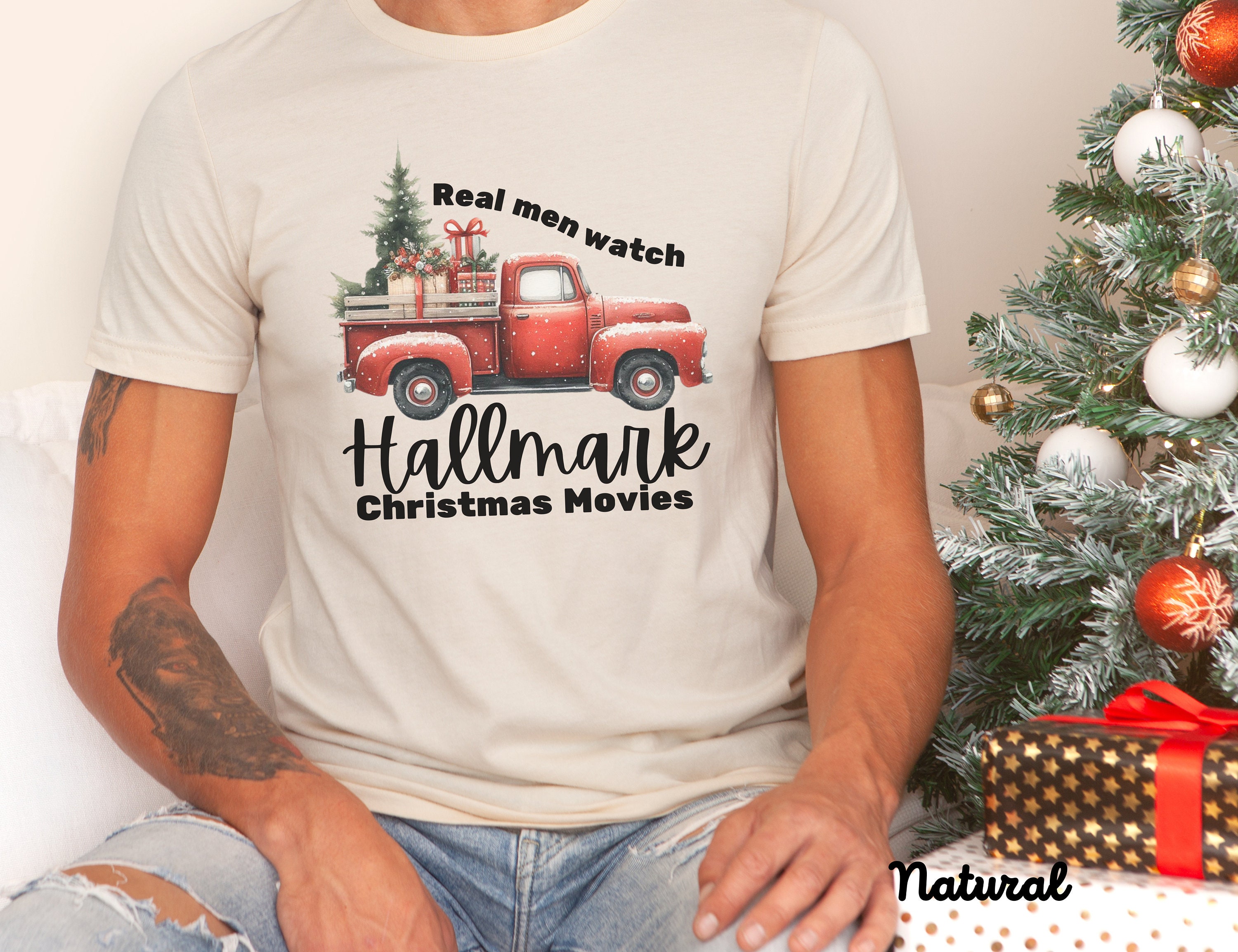 Original Real Men Watch Hallmark Christmas Movies Tee Hallmark ...