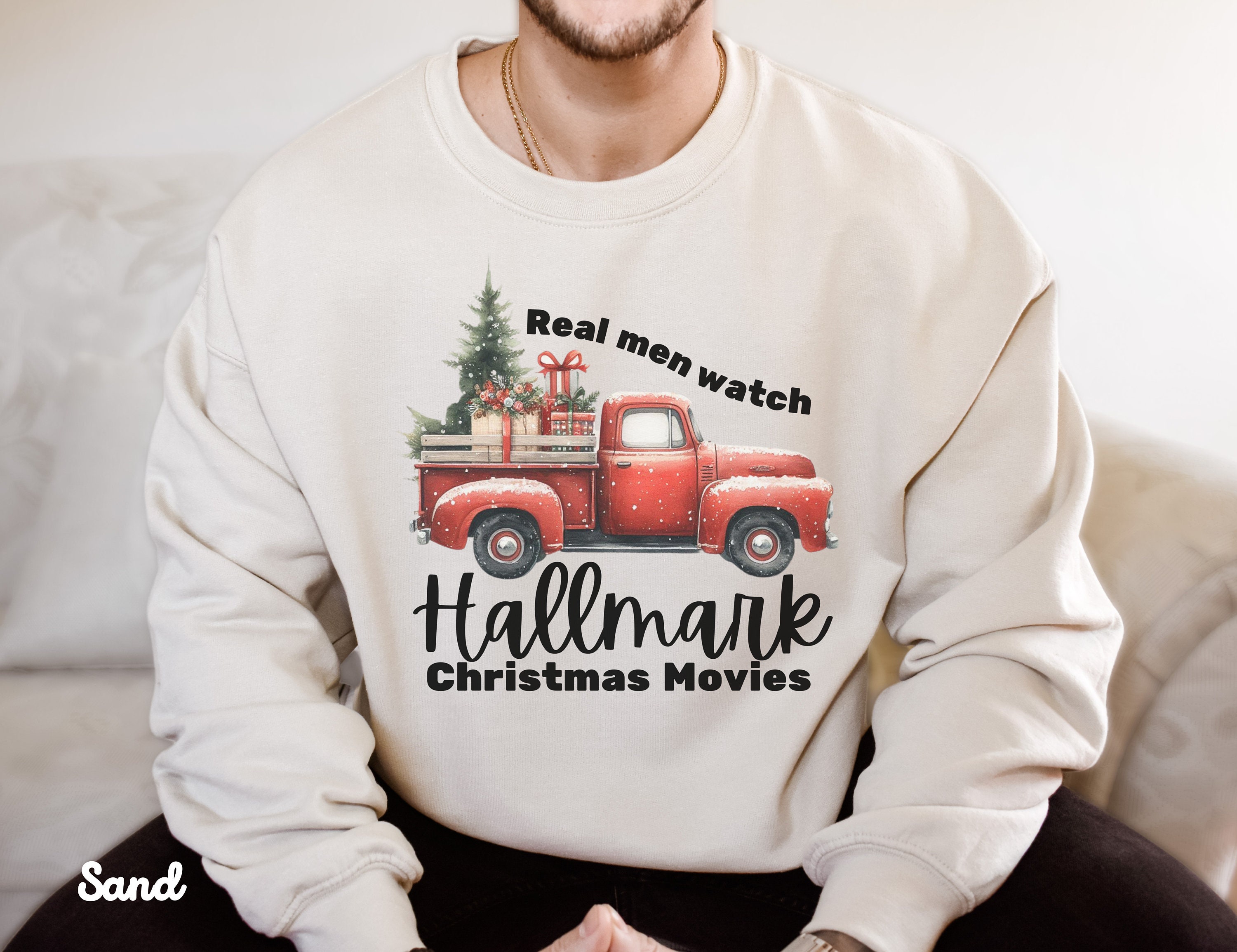 Funny Christmas Movie Sweatshirt: Gift for Dad, Hallmark Watching Tee ...