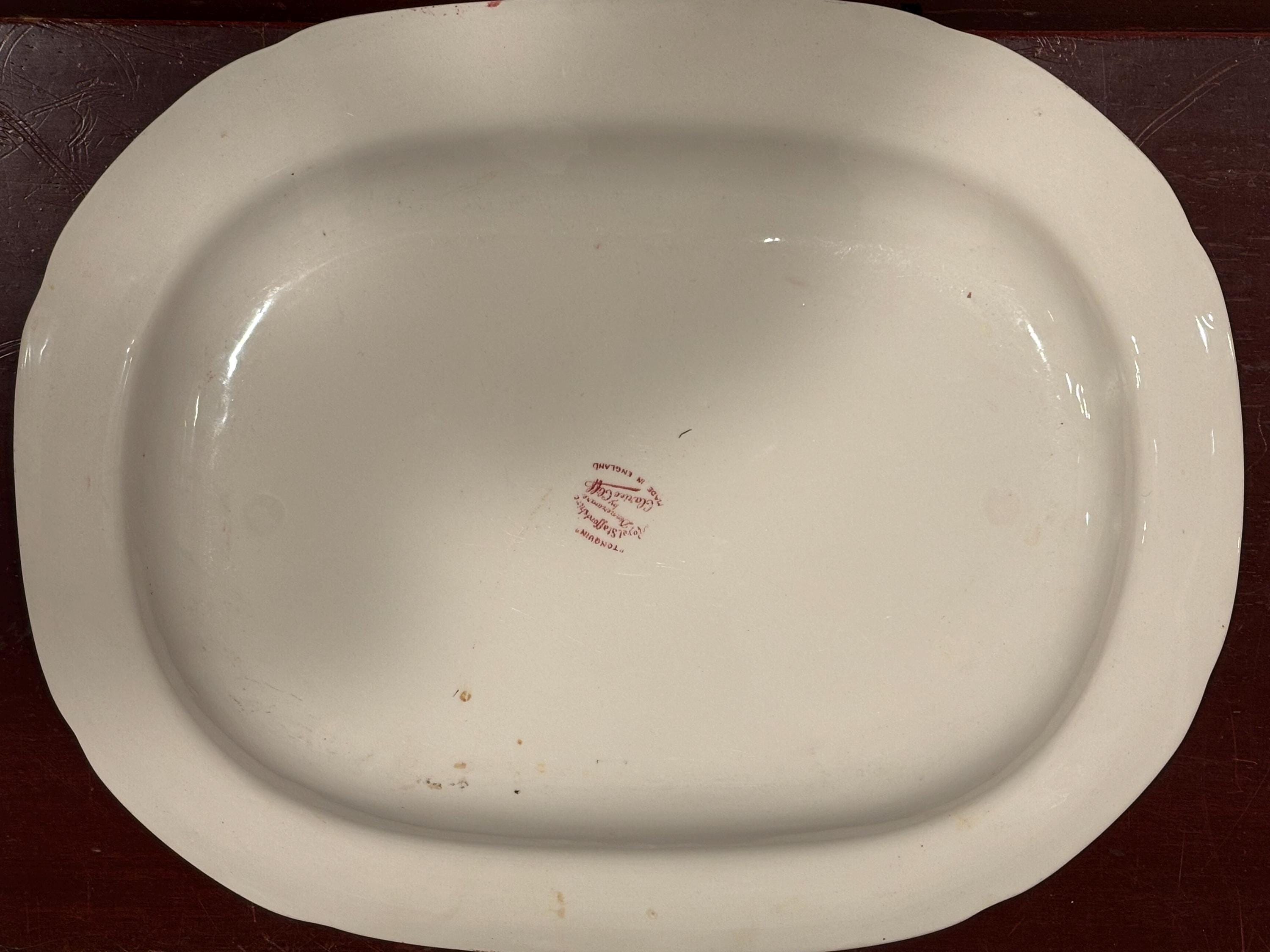 Royal Staffordshire Clarice Cliff Tonquin Red Pink 15 1/2" Oval Serving ...